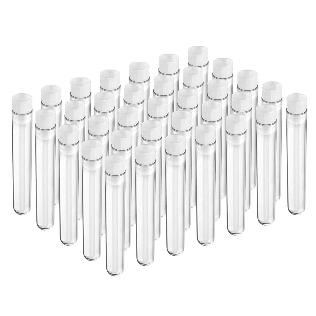 12×100mm Plastic Test Tubes with Caps, 8ml, Clear – Joyclub