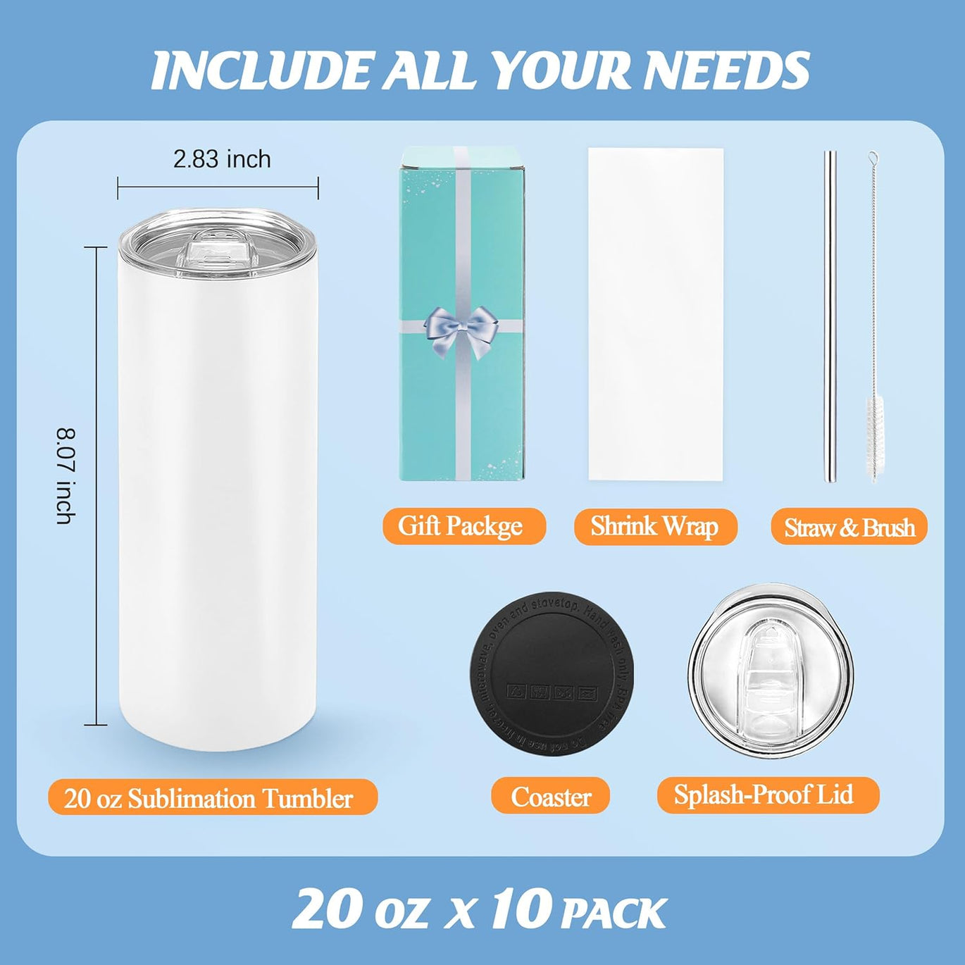 Joyclub Sublimation Frosted Glass Cups Blanks with Acrylic Lids ( Multi ...